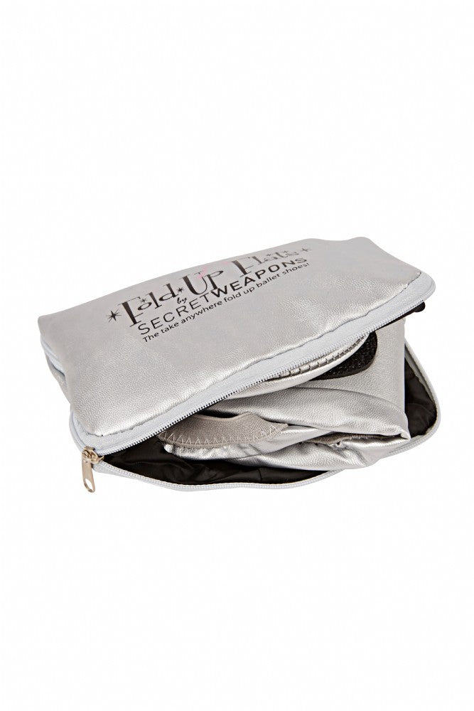 Secret Weapons Fold Up Flats in Silver Glitz – Runway7